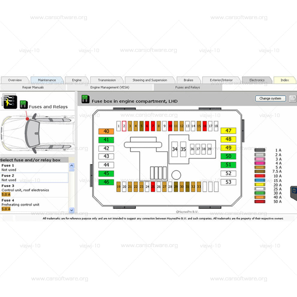 Vivid Workshop DATA 2018.01 Technical Database for European cars about ...