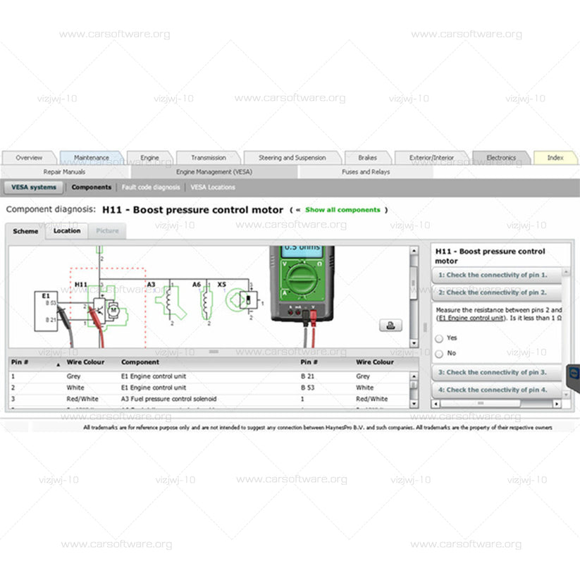 Vivid Workshop DATA 2018.01 Technical Database for European cars about ...